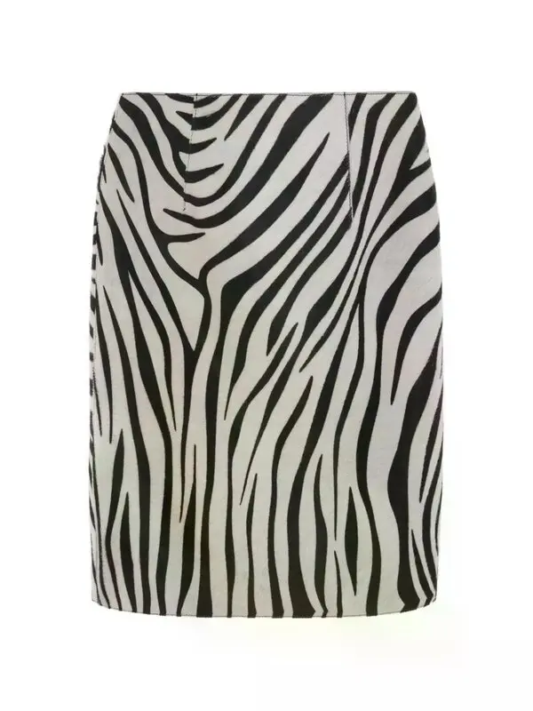 16Arlington Delta Zebra-print Skirt - Neutrals