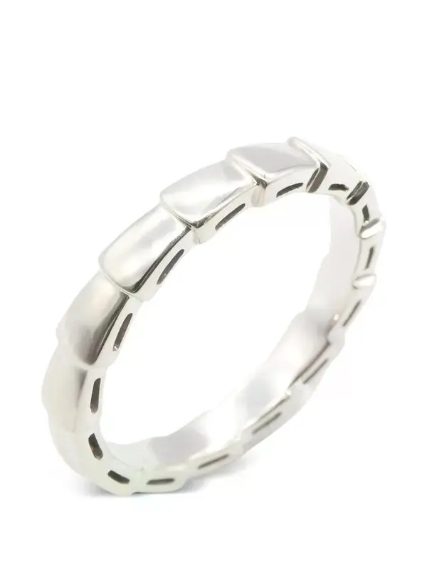 BVLGARI 18k White Gold Serpenti Viper Ring