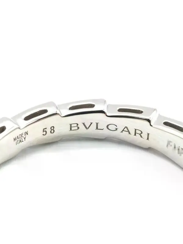 BVLGARI 18k White Gold Serpenti Viper Ring
