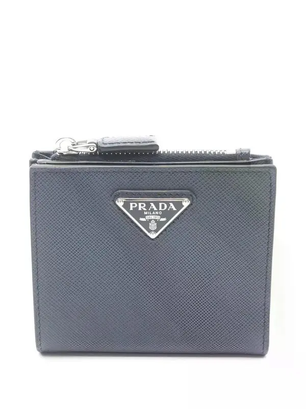 Prada 2010s Saffiano Bi-fold Wallet - Blue