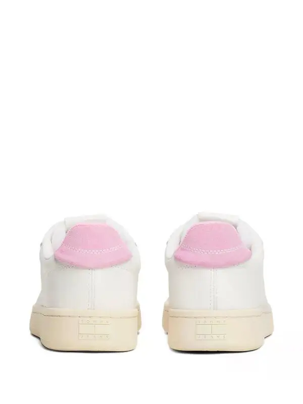 Tommy Hilfiger Court Logo-patch Leather Sneakers - White