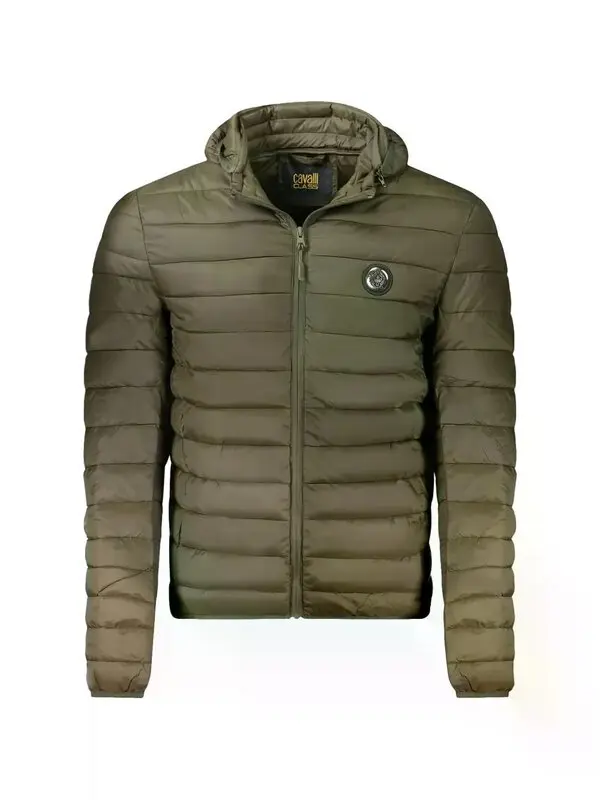 Roberto Cavalli Quilted Hooded Jacket - Green