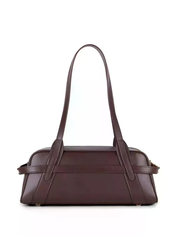 Elisabetta Franchi Small Padlock-detail Leather Shoulder Bag - Brown