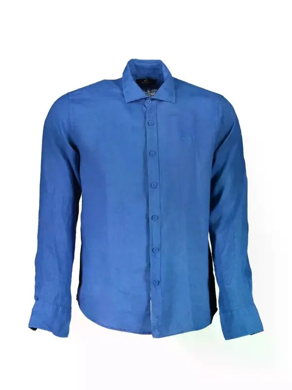 LA MARTINA Embroidered-logo Linen Shirt
