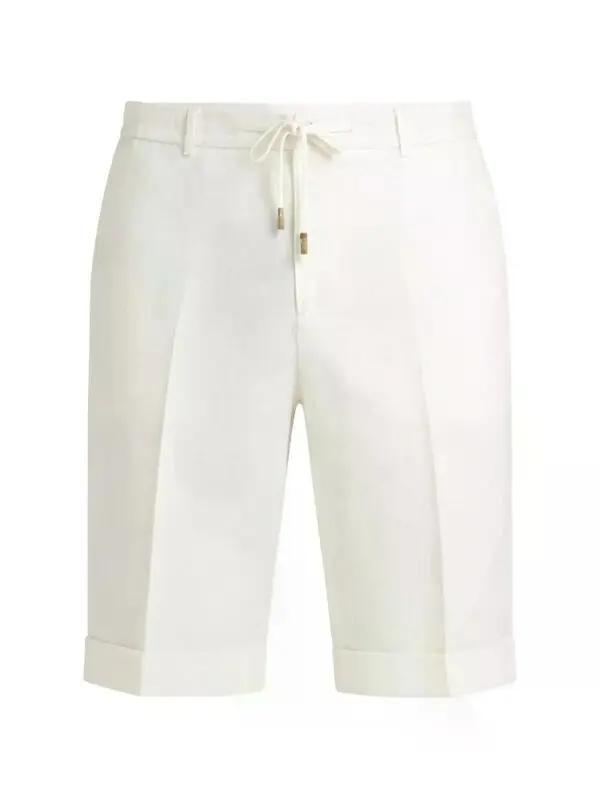 Peserico Drawstring Turned-up Shorts - White