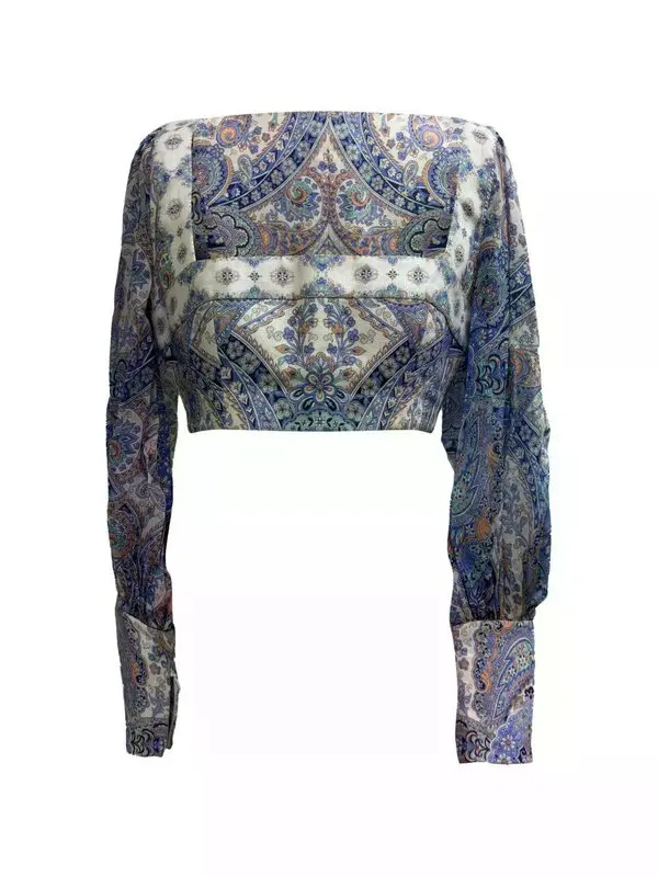 Zimmermann Paisley-print Cropped Top