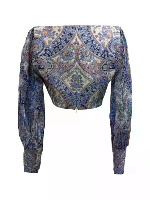 Zimmermann Paisley-print Cropped Top