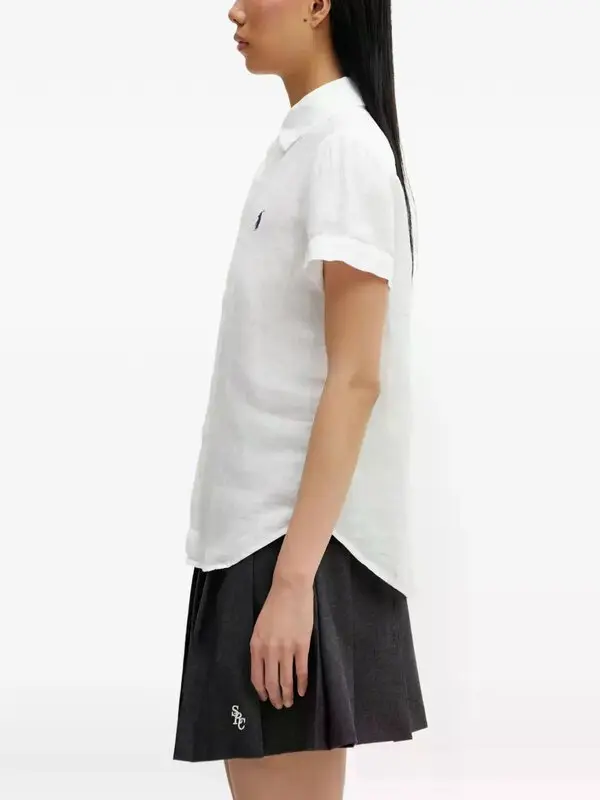 Polo Ralph Lauren Buttoned Linen Shirt - White