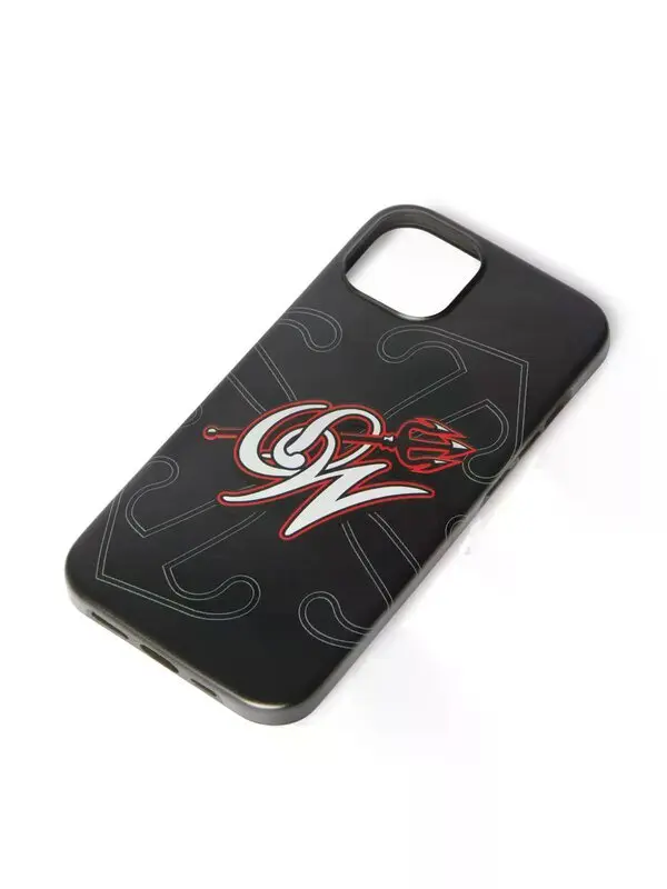 Off-White X Ac Milan Logo-print Iphone Case