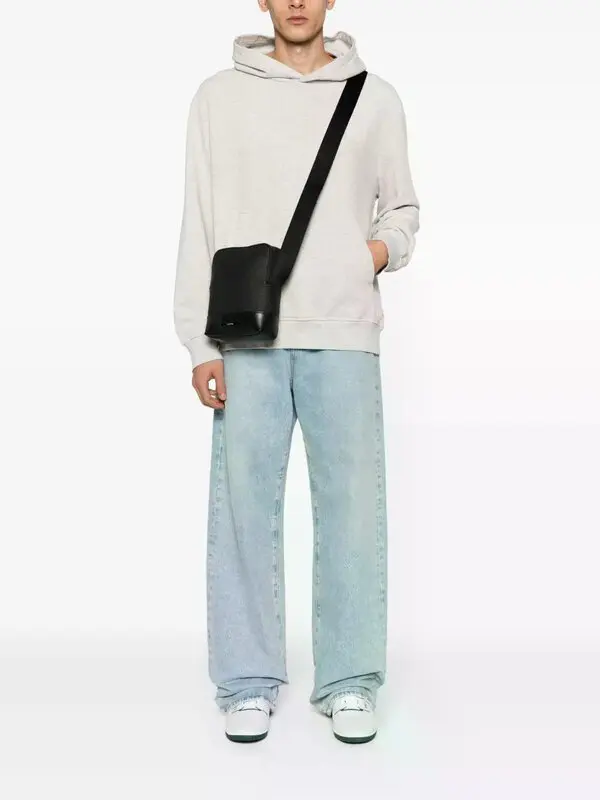 Calvin Klein Pebbled-texture Shoulder Bag With Logo Plaque