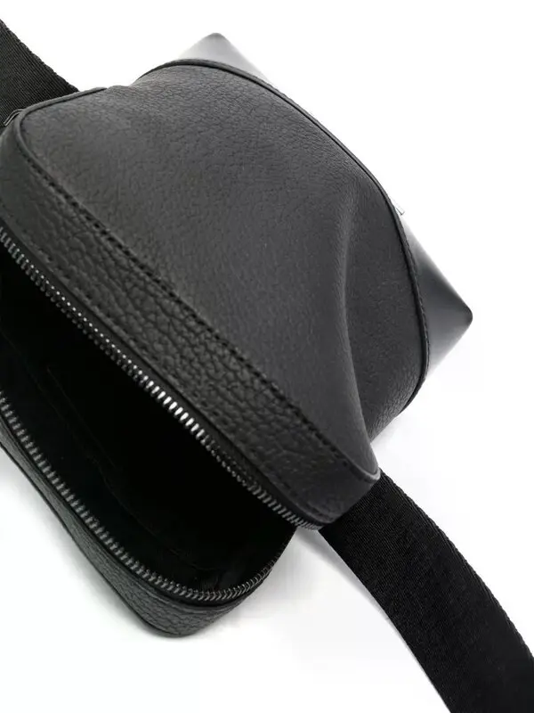 Calvin Klein Pebbled-texture Shoulder Bag With Logo Plaque