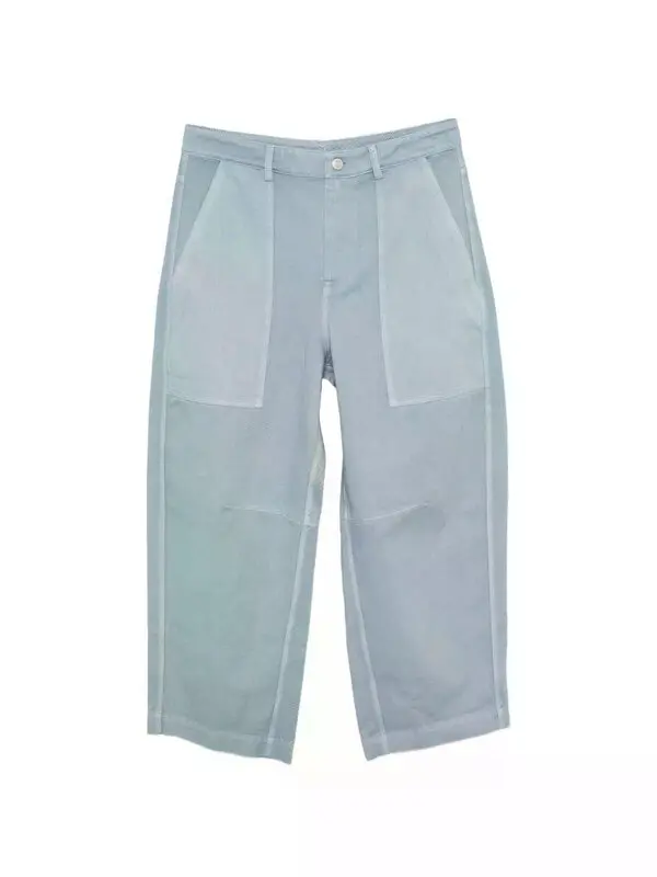 ROBERTO COLLINA Panelled Wide-leg Trousers - Blue