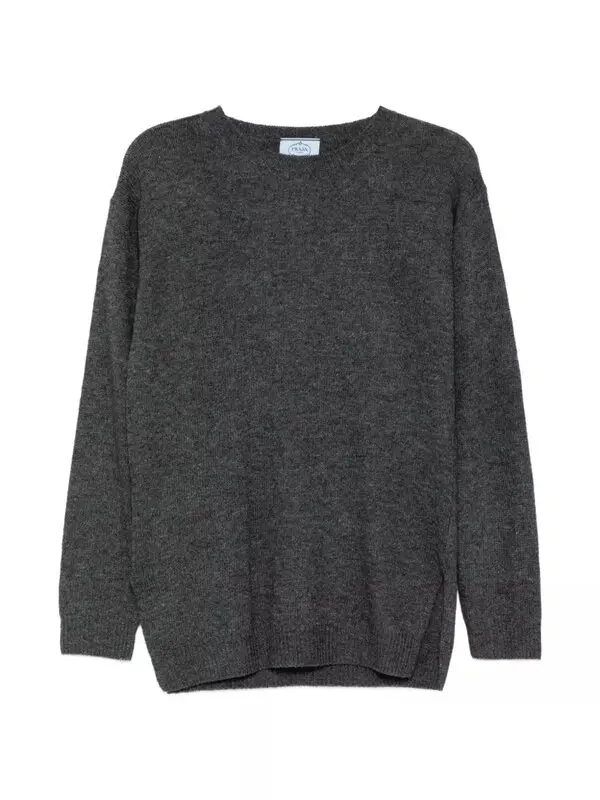 Prada Crew-neck Side-slit Sweater