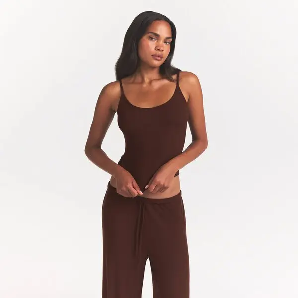 SKIMS Tank Top Pajama Set | Deep Neutral | | Soft Lounge - Cocoa