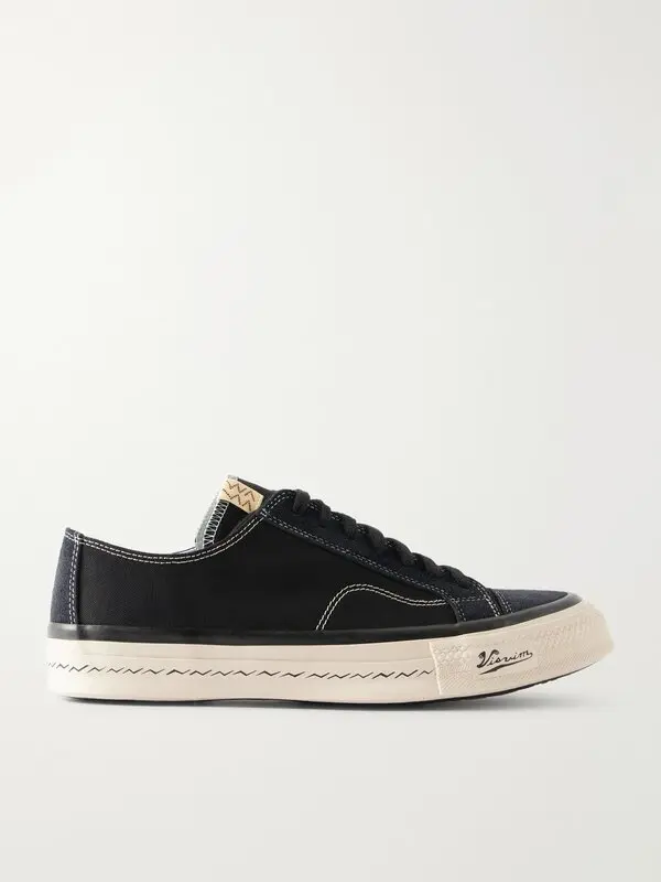 Visvim Nolan Suede-trimmed Canvas Sneakers - Black