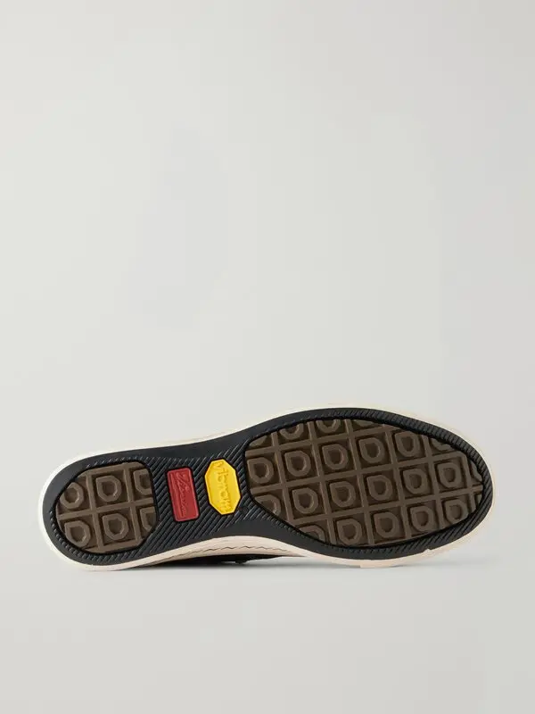 Visvim Nolan Suede-trimmed Canvas Sneakers - Black