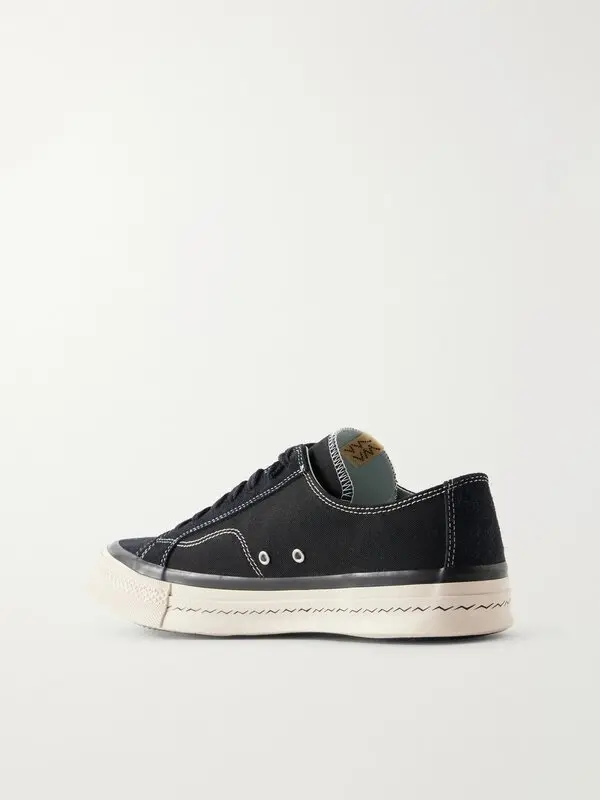 Visvim Nolan Suede-trimmed Canvas Sneakers - Black