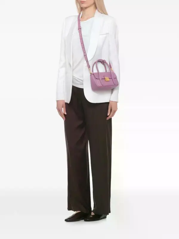 COCCINELLE Mini C-me Lock Leather Tote Bag - Purple