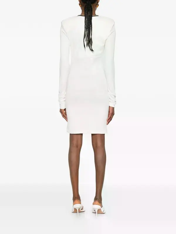 Just Cavalli Beaded V-neck Mini Dress