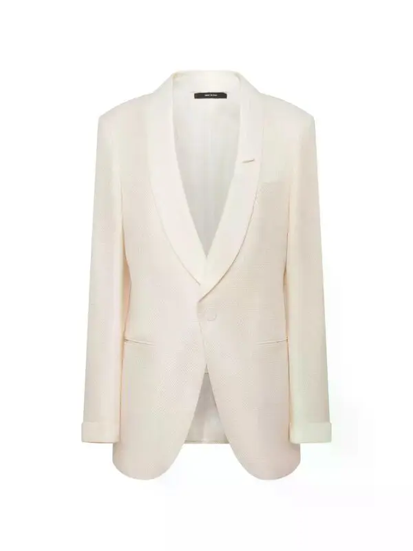 TOM FORD Shawl-lapel Honeycomb-textured Jacket