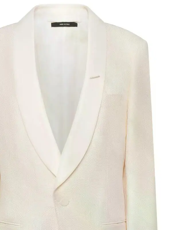 TOM FORD Shawl-lapel Honeycomb-textured Jacket