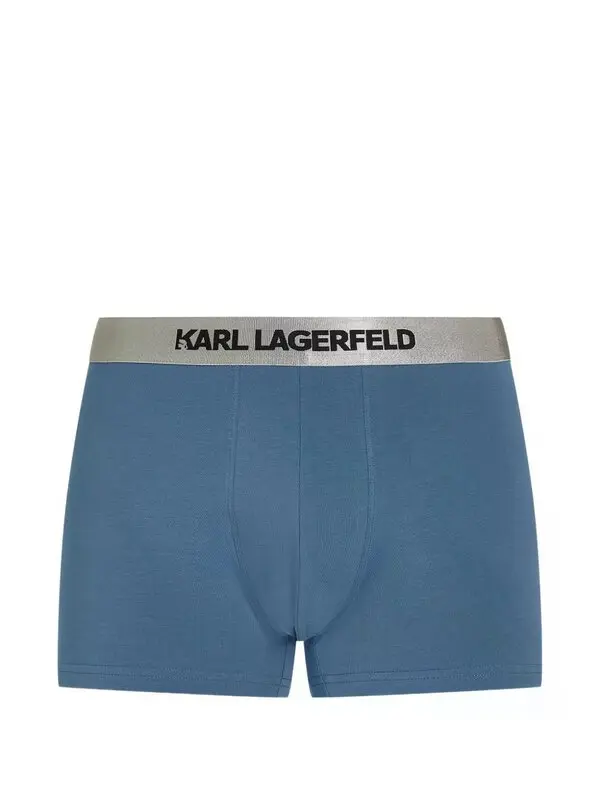 Karl Lagerfeld Logo-waistband Boxers - Blue