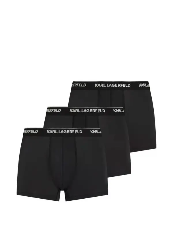 Karl Lagerfeld Logo-waistband Boxers - Black