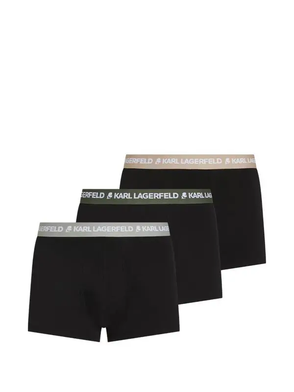 Karl Lagerfeld Logo-waistband Boxers - Black