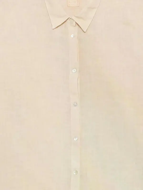 120% Lino Oversized Button-down Top - Neutrals