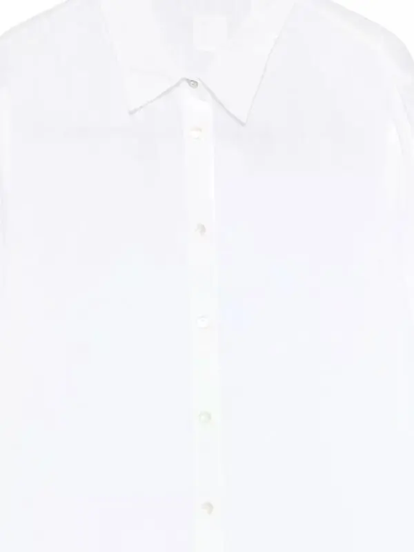 120% Lino Longline Linen Maxi Shirt Dress
