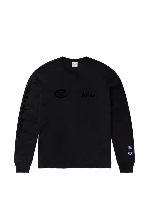 Champion X Aries Graphic-print Sweatshirt - Black
