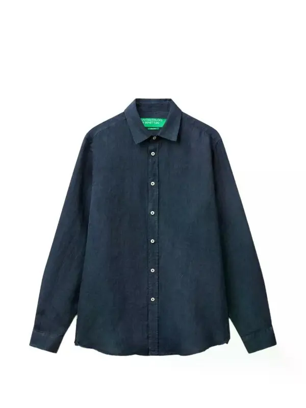 BENETTON Long-sleeved Linen Shirt