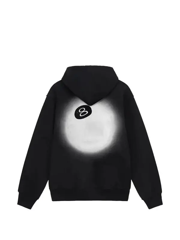StÜssy 8 Ball Fade Drawstring Hoodie - Black