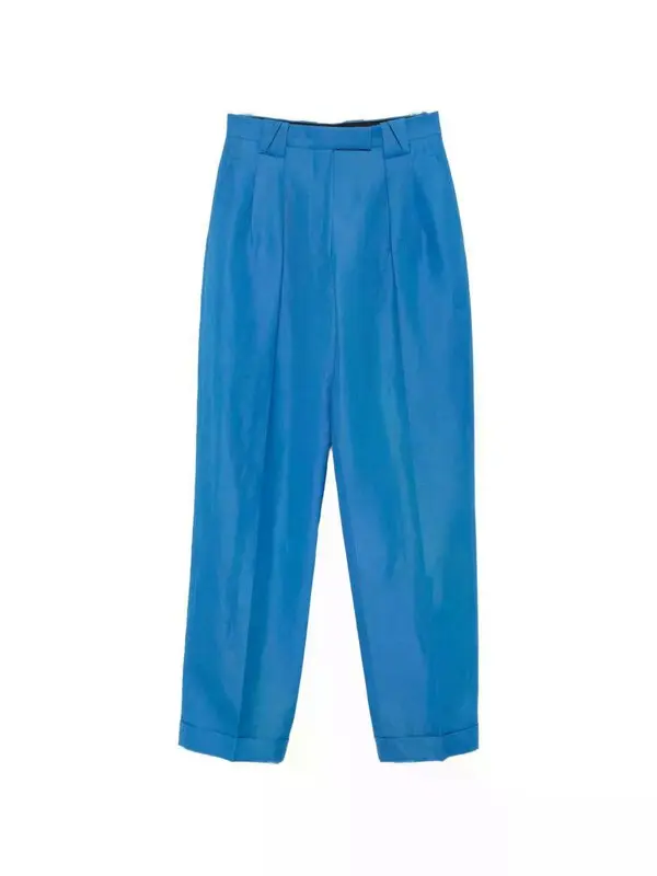 Versace Pleated Straight-leg Trousers