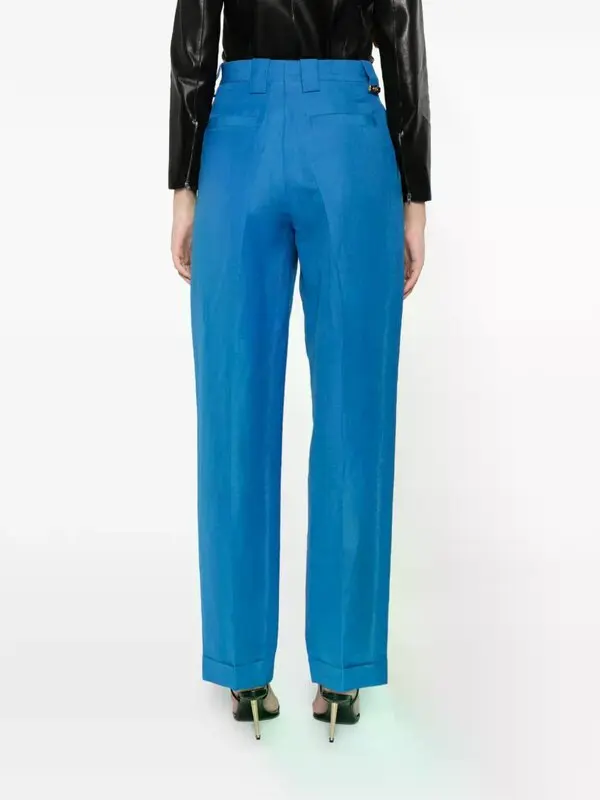 Versace Pleated Straight-leg Trousers