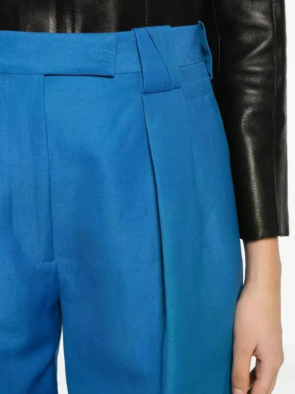 Versace Pleated Straight-leg Trousers