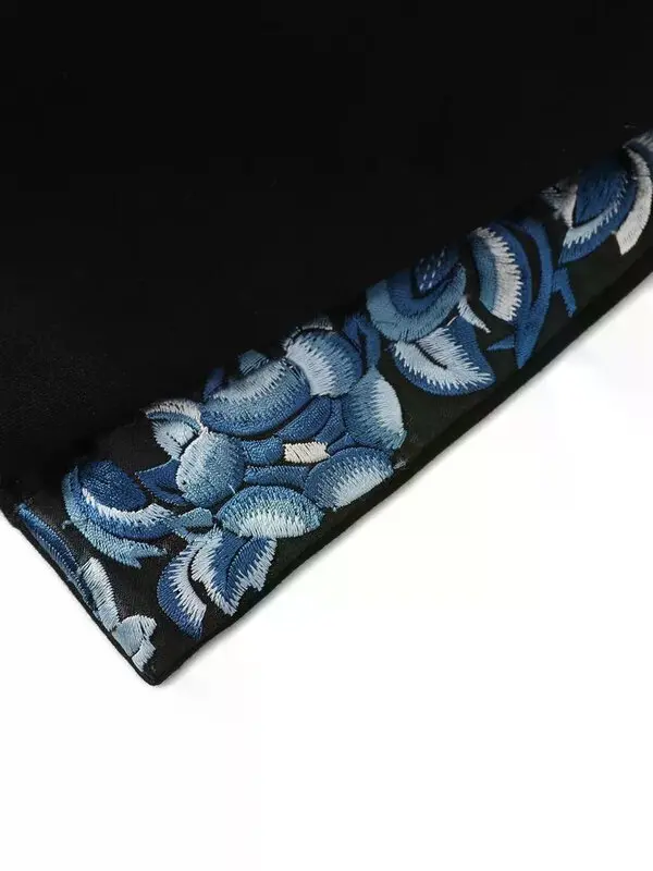 Shanghai Tang Embroidered Flared Trousers