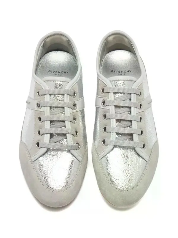 Givenchy Metallic Panelled Sneakers - Silver