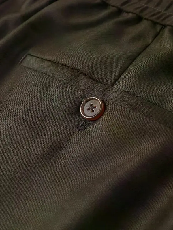 Shanghai Tang Elasticated-waist Wool Trousers