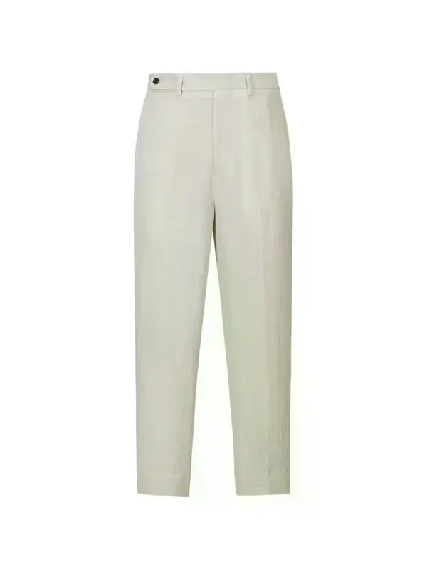 Shanghai Tang Herringbone Dragon-embroidered Trousers