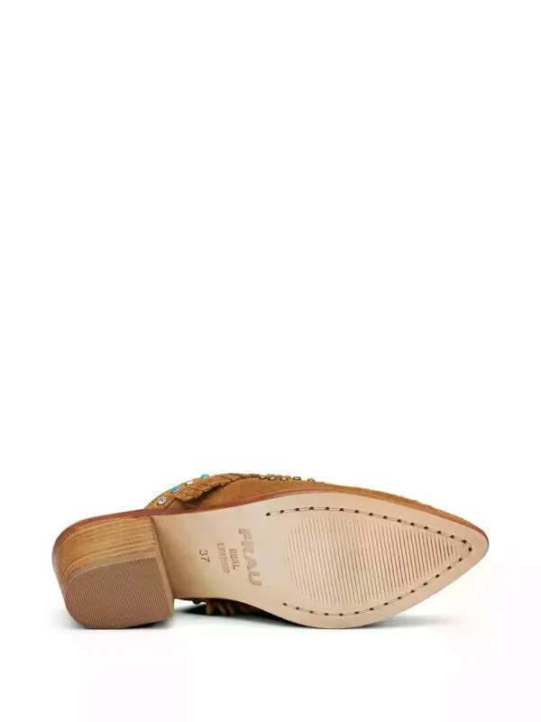 FRAU Fringed Studded Mules