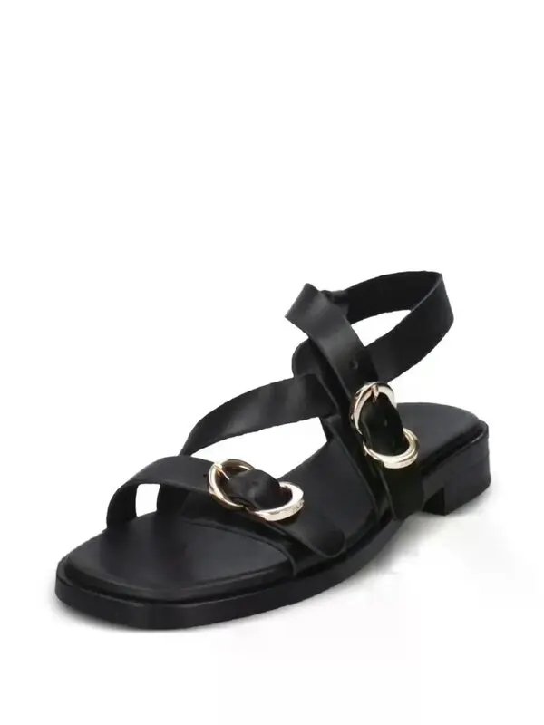 FRAU Multi-strap Leather Sandals - Black