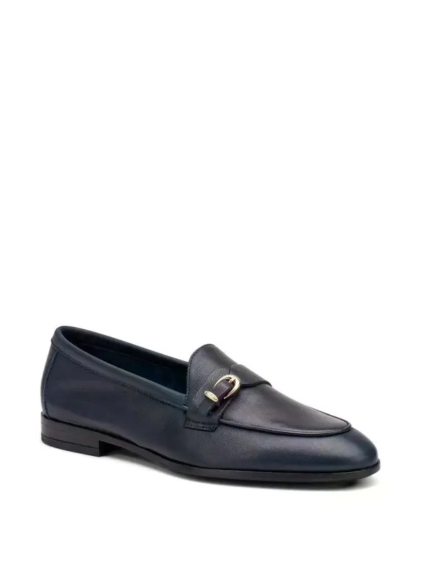 FRAU Buckle-detail Leather Loafers - Blue