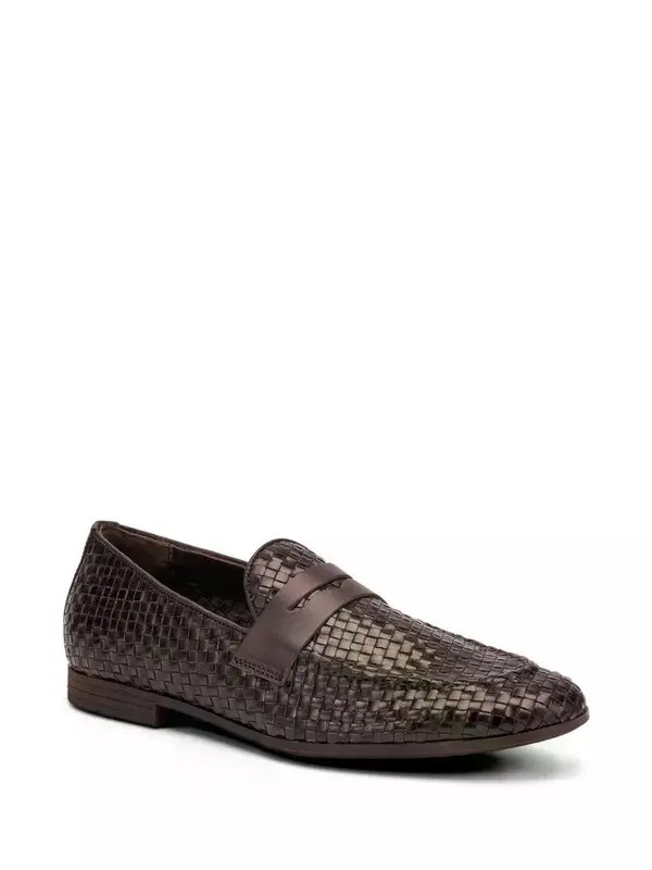 FRAU Woven Leather Loafers
