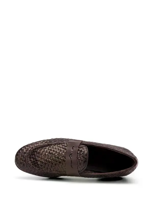 FRAU Woven Leather Loafers