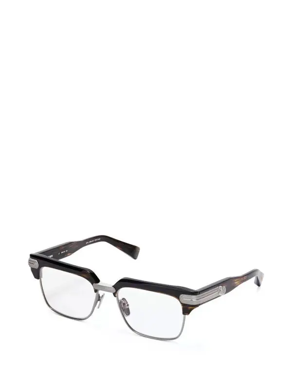 Balmain Hymn Square-frame Glasses - Brown