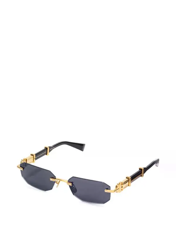 Balmain Geometric-frame Rimless Sunglasses
