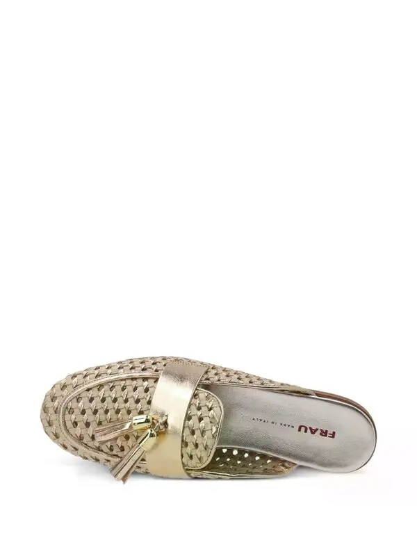 FRAU Woven Mules With Tassel Detail - Neutrals