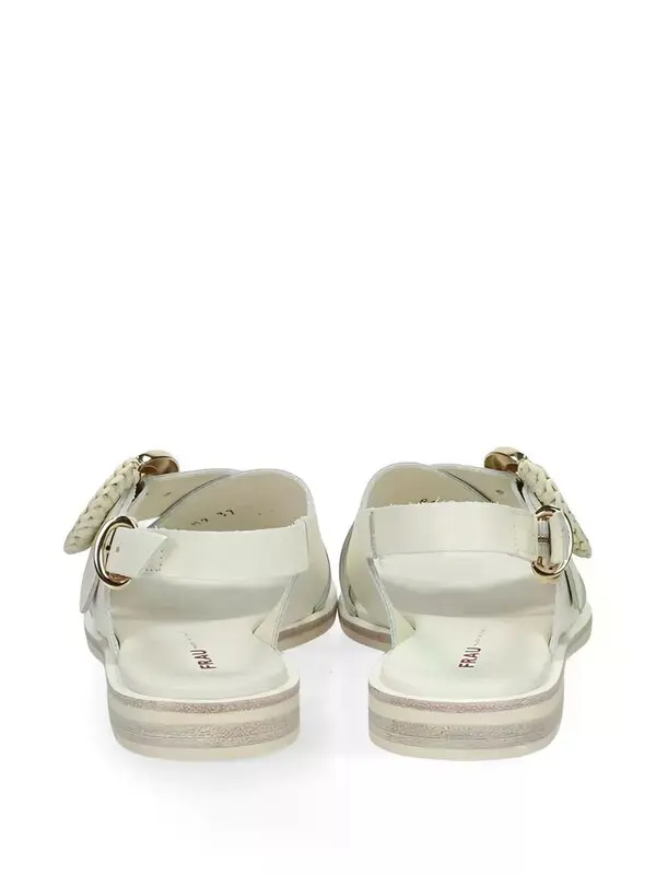 FRAU Buckle-detail Leather Sandals - White