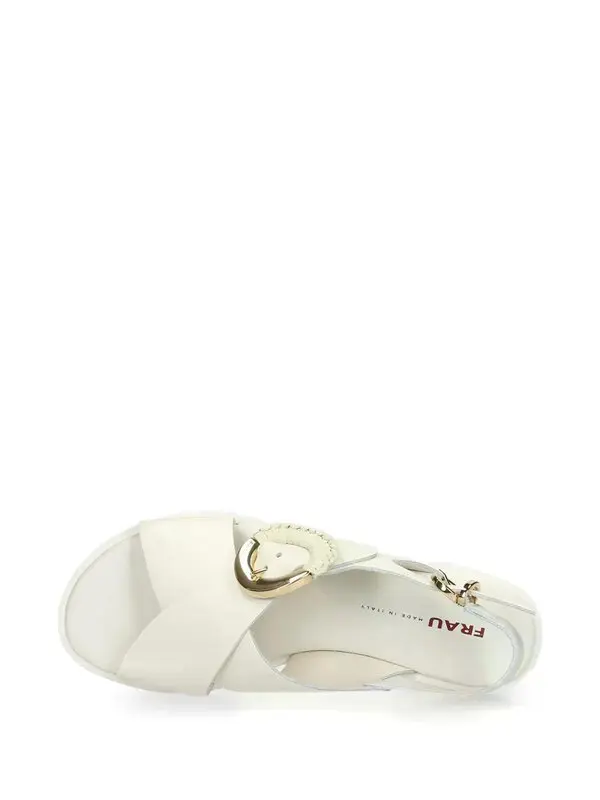 FRAU Buckle-detail Leather Sandals - White